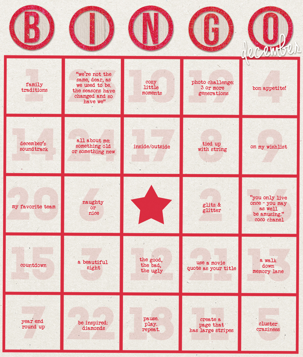 Sweet Shoppe Challenge Bingo: December 2015 - Sweet Shoppe Community