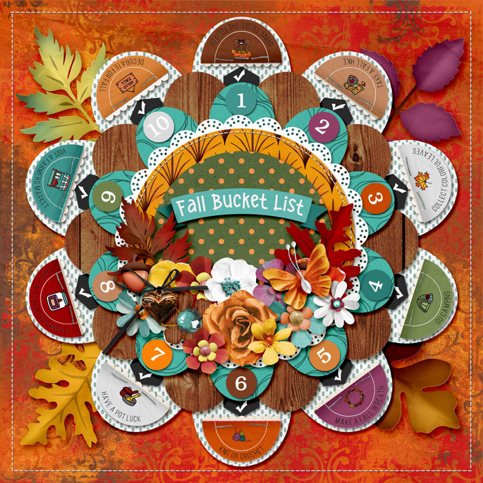 Digital Scrapbook Pack | Bucket List Fall: Extra Leaves by Connection ...