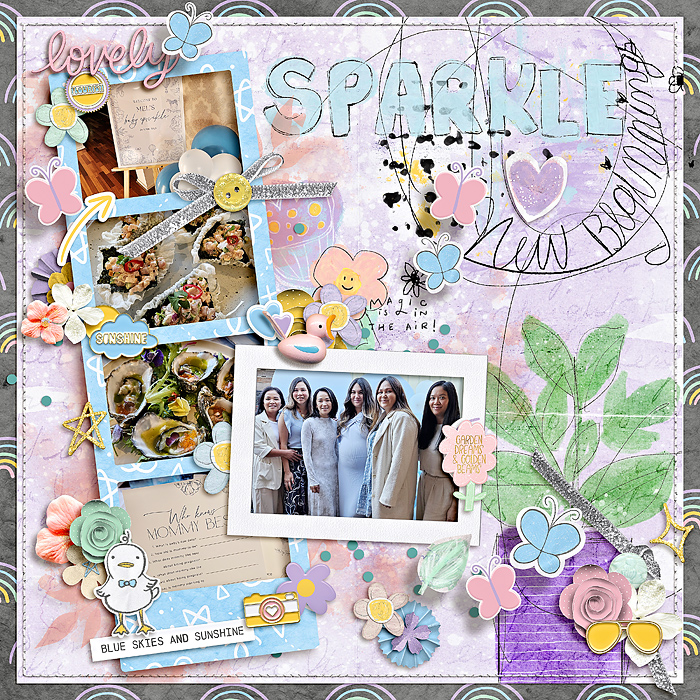 Digital Scrapbook Template Pack | Butterfly Templates 01 by Connection ...