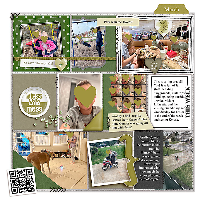 Digital Scrapbook Template Pack | Catch Up Templates Bundle by ...