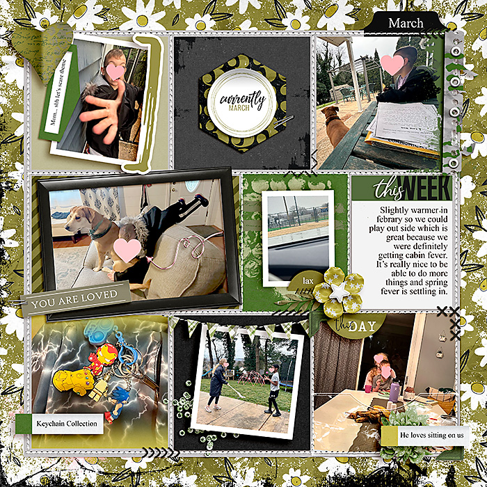 Digital Scrapbook Template Pack | Catch Up Templates 01 by Connection ...