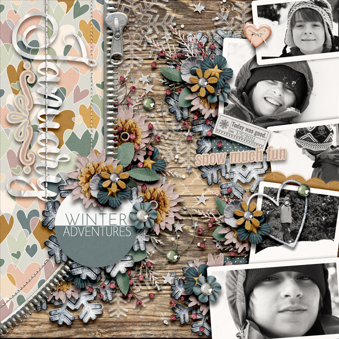 Digital Scrapbook Template Pack | Zipper Templates 01 by Connection ...