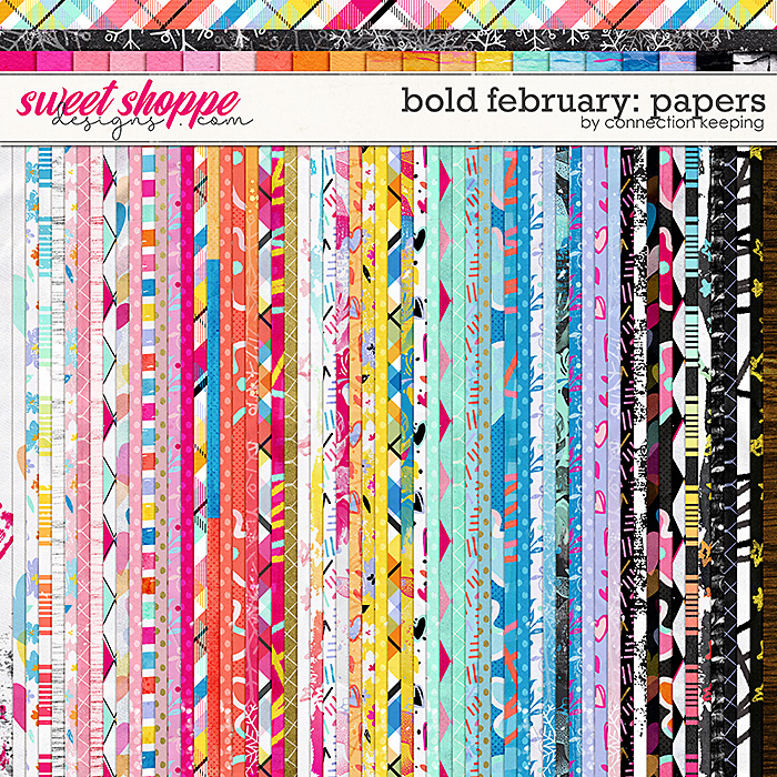 Digital Scrapbook Bundle | Bold February Bundle by Connection Keeping ...
