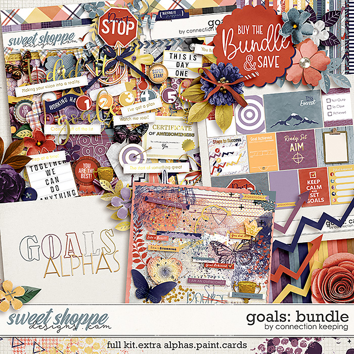 Digital Scrapbook Bundle |Goals Bundle by Connection Keeping | Sweet ...