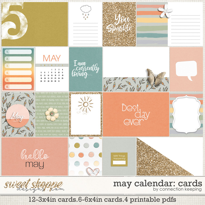 Digital Scrapbook Bundle | Monthly Calendar Journal Cards Collection ...
