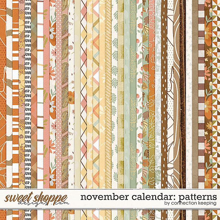 Digital Scrapbook Bundle | November Calendar Bundle by Connection ...