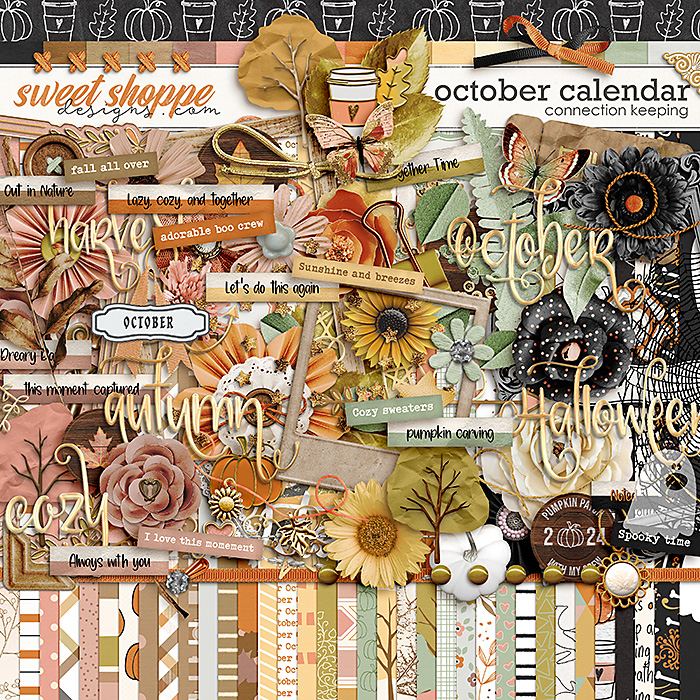 Digital Scrapbook Kit | October Calendar Kit by Connection Keeping ...