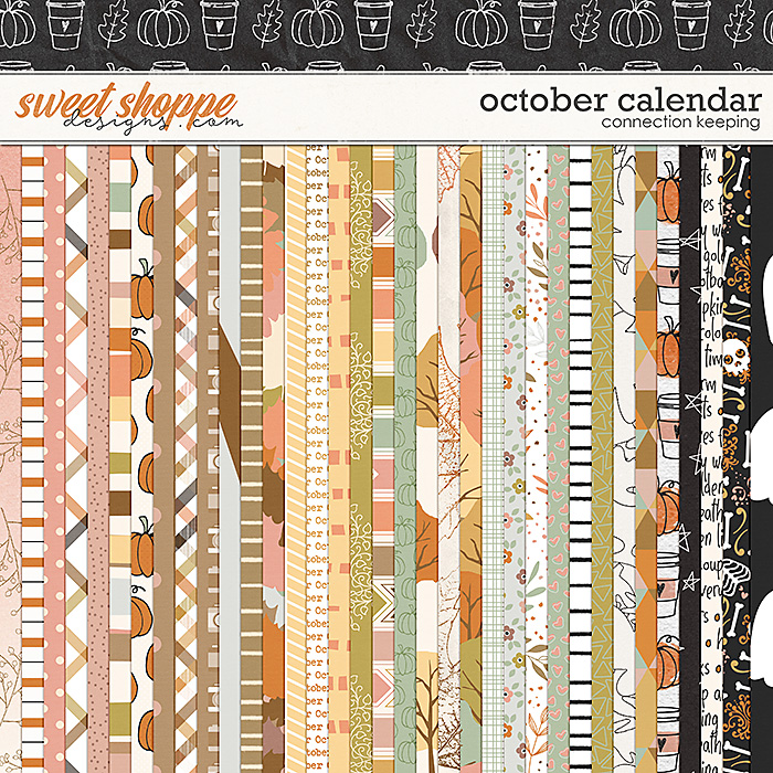 Digital Scrapbook Bundle | October Calendar Bundle by Connection ...