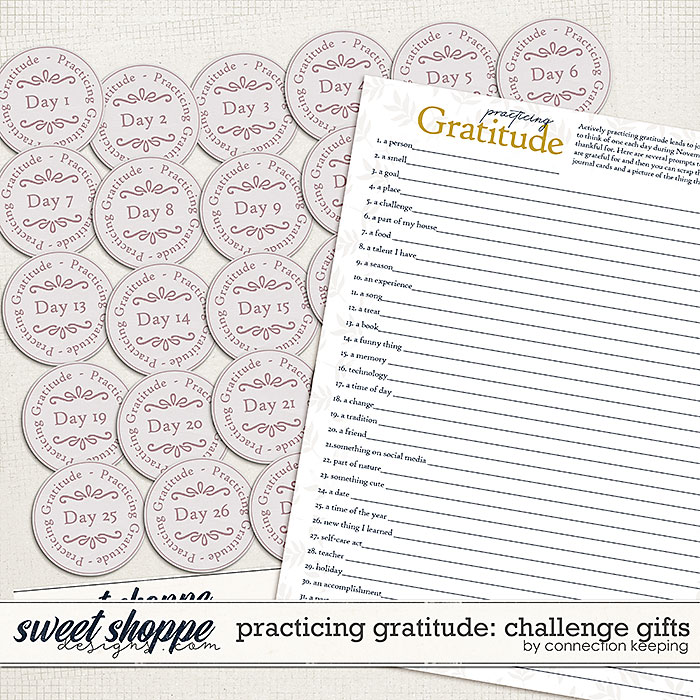 Digital Scrapbook Pack | Practicing Gratitude Gift by Connection ...