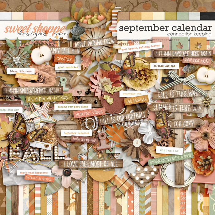 Digital Scrapbook Bundle | Monthly Calendar Bundles Collection (2024 ...