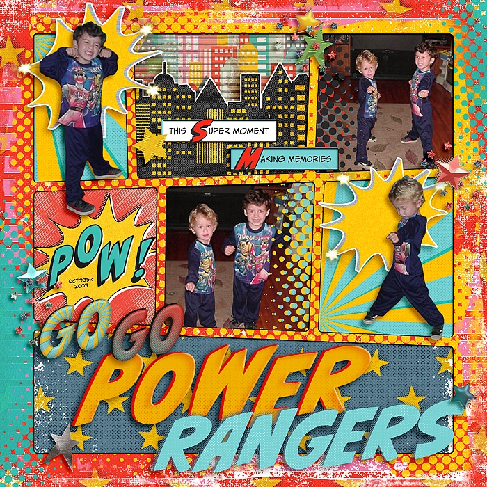 Digital Scrapbook Template Pack | Super Duper Hero Comic Book Templates ...