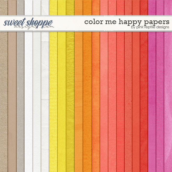 Color Me Happy Papers by Pink Reptile Designs