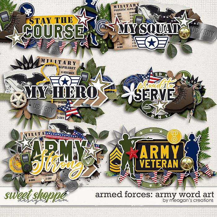 Armed Forces: Army Word Art by Meagan's Creations