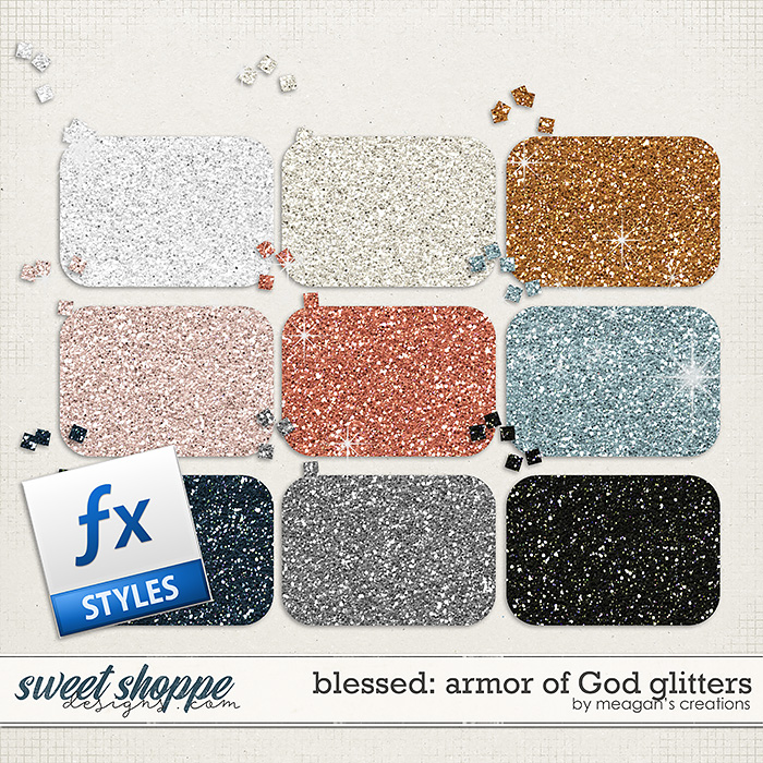 Blessed: Armor of God Glitters by Meagan's Creations