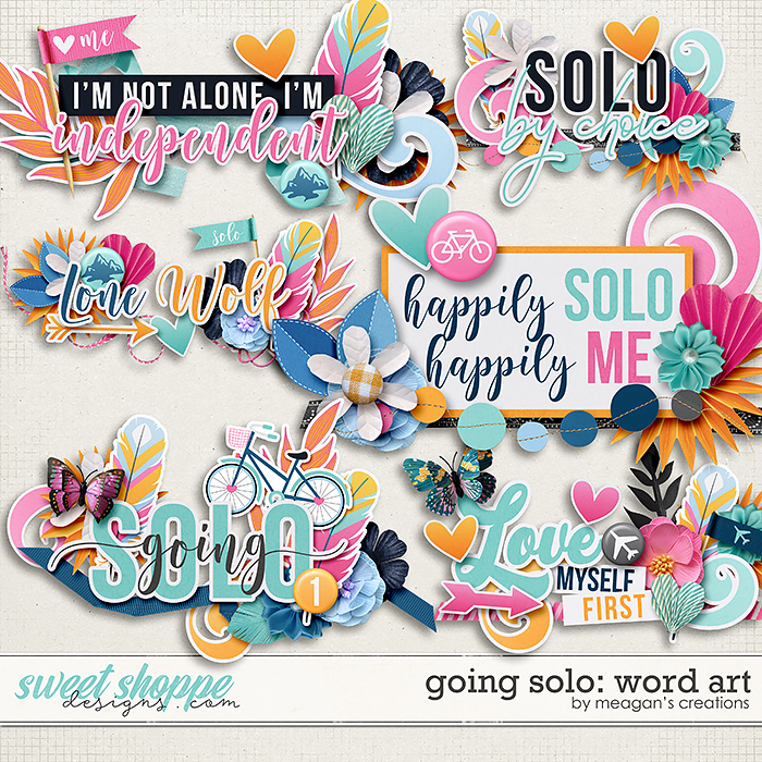 Going Solo: Word art By Meagan's Creations