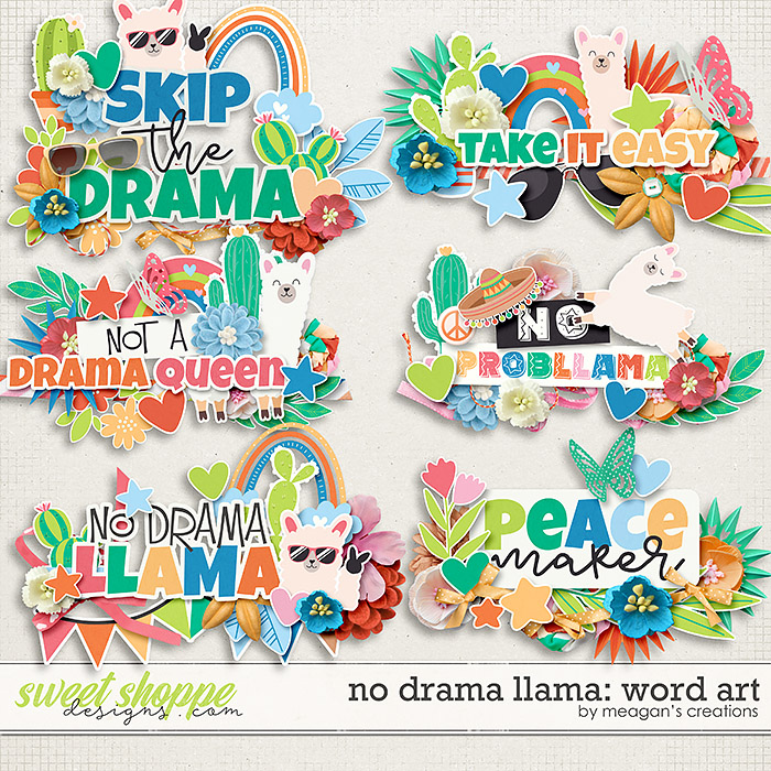 No Drama Llama: Word Art by Meagan's Creations