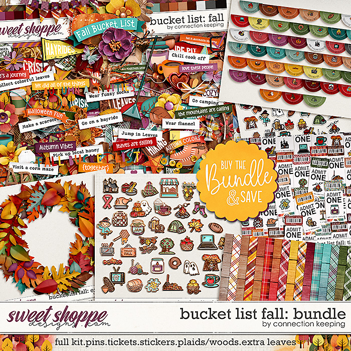 Digital Scrapbook Bundle | Bucket List Fall: Bundle by Connection Keeping | Sweet Shoppe Designs